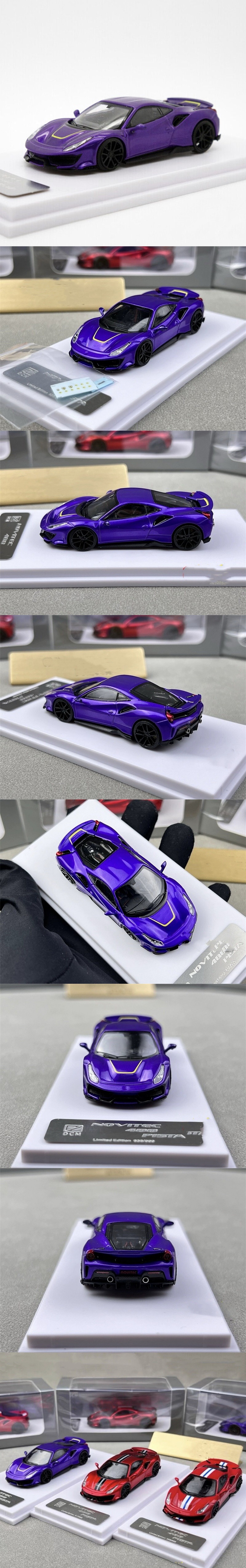 DCM 1/64 Novitec Ferrari 488 Pista - Purple